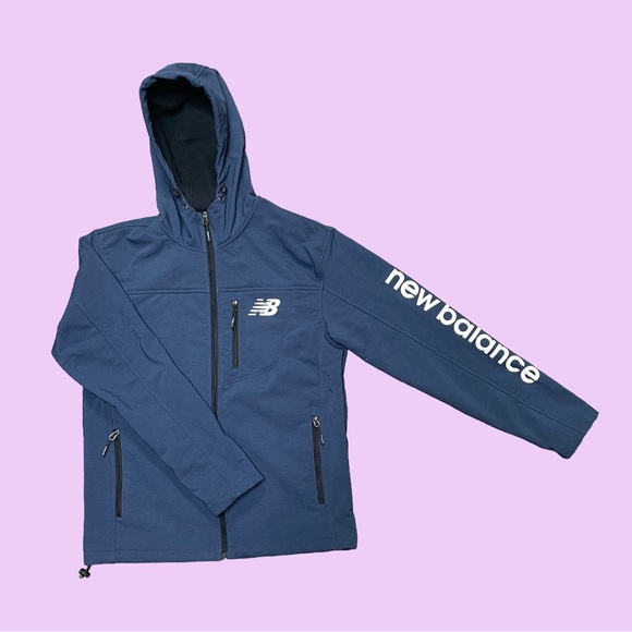 New Balance | Jackets & Coats | New Balance Navy Hooded Jacket | Poshmark